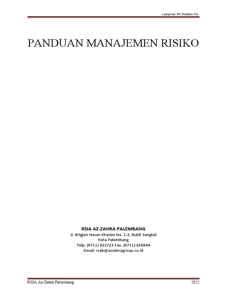 Pedoman Manrisk 2022 | PDF