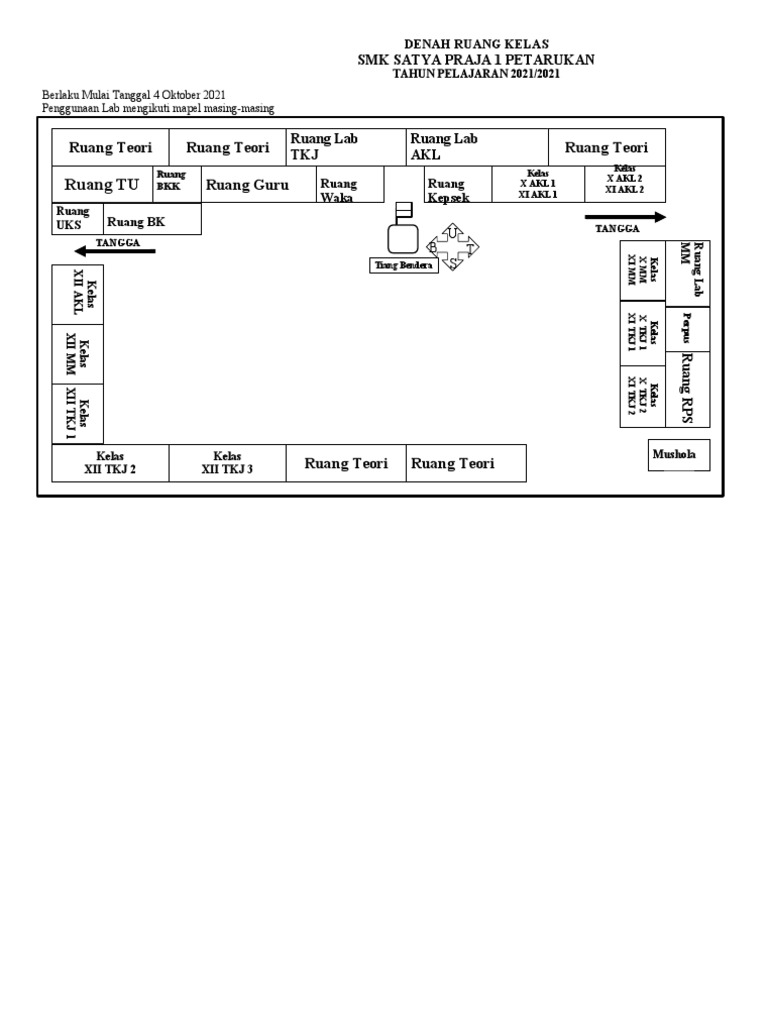 Denah Ruang ANBK 2021 A3 | PDF
