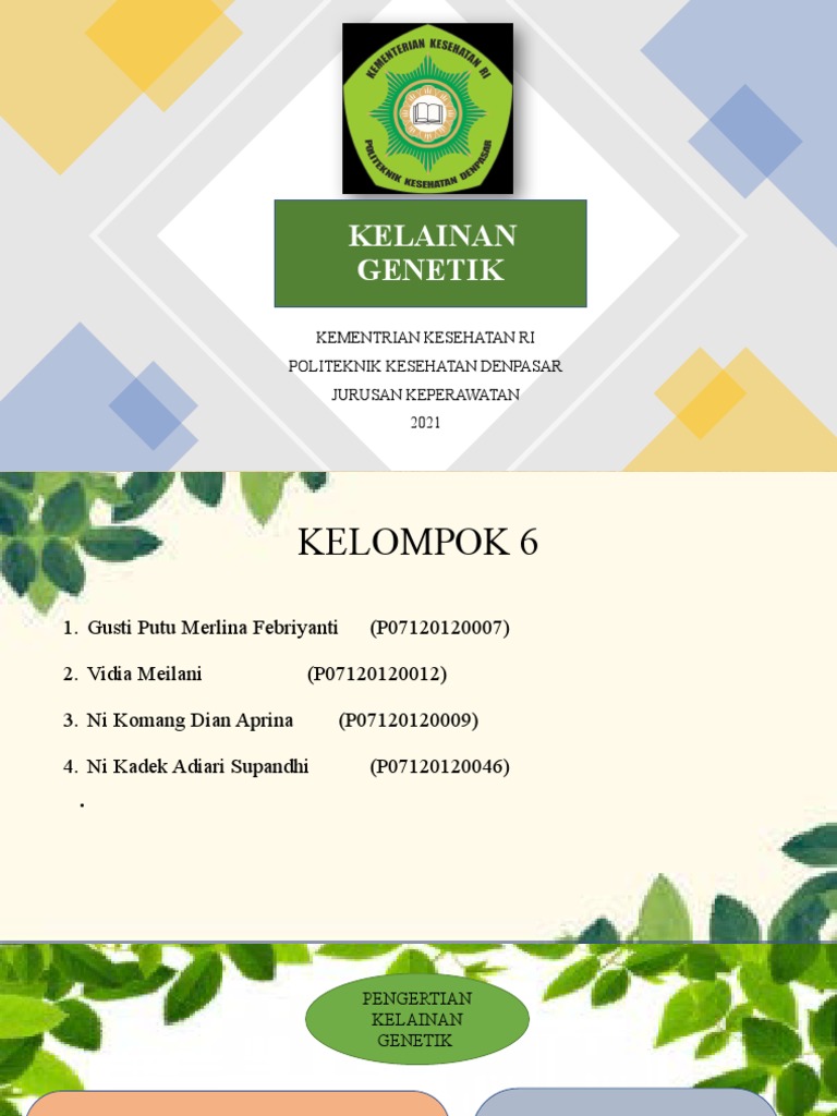 Kelainan Genetik (Patofisiologi) Kelompok 6 | PDF