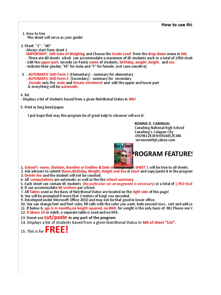 Automated Nutritional Status Report (BMI) - SY 2022-2023 | PDF