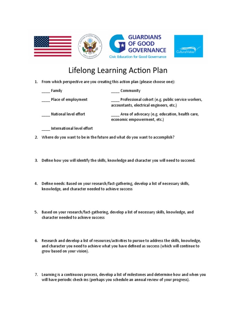 Lifelong Learning Action Plan | PDF