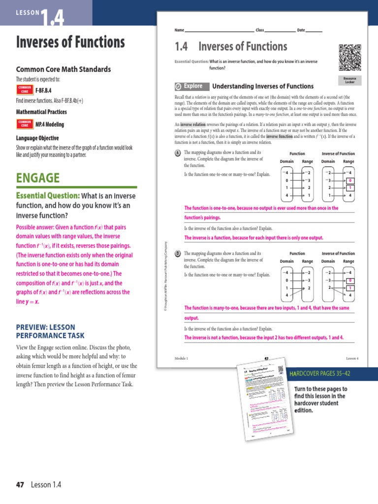 1.4 Inverse of Function | PDF | Function (Mathematics) | Mathematical Logic