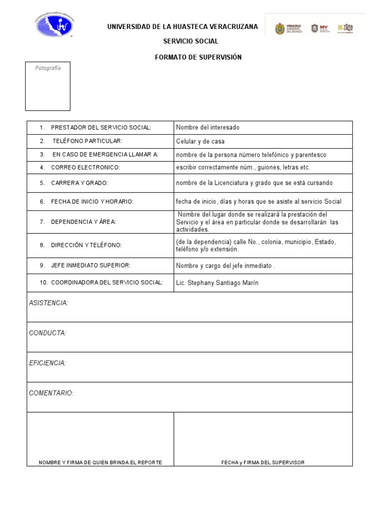 C-Formato de Supervision | PDF