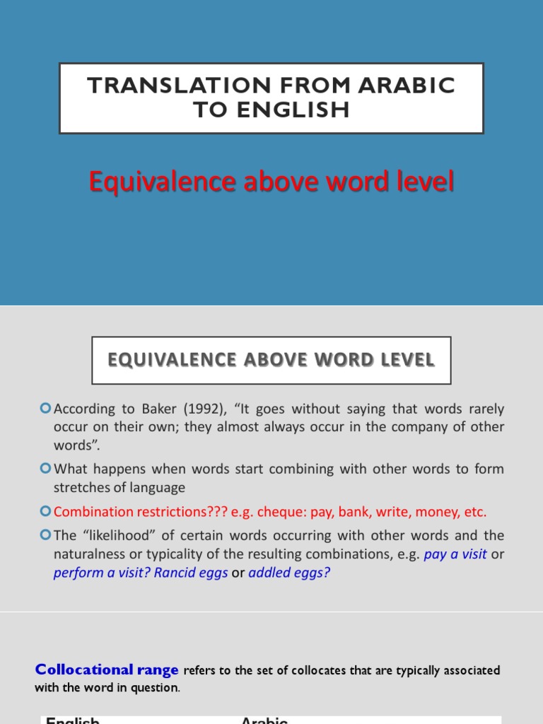 Chapter 2 - Equivalence Above Word Level | PDF | Translations | Idiom