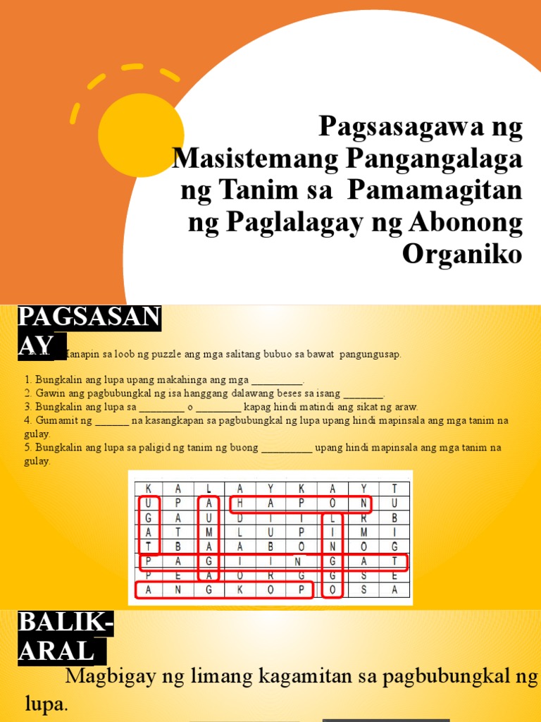 AG-Q1-MODULE2-ARALIN 6-Pagsasagawa NG Masistemang Pangangalaga NG Tanim Sa Pamamagitan NG ...