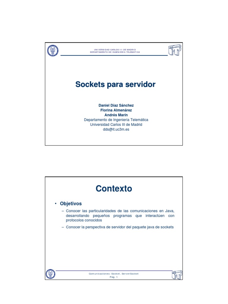 Sockets En Java Pdf Zócalo De Red Java Lenguaje De Programación