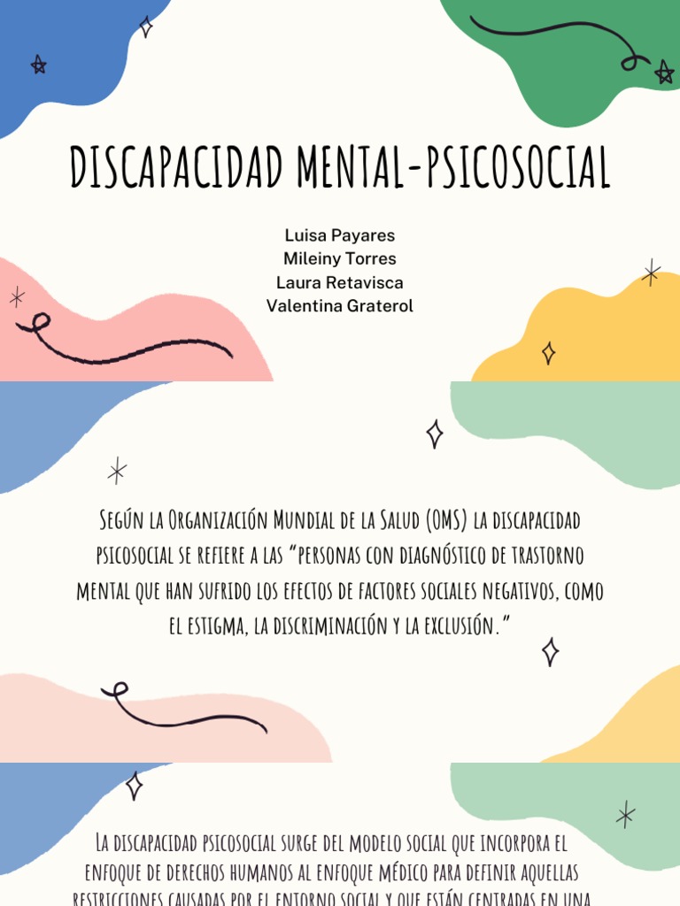 Discapacidad Mental Psicosocial | PDF | Trastorno mental | Invalidez