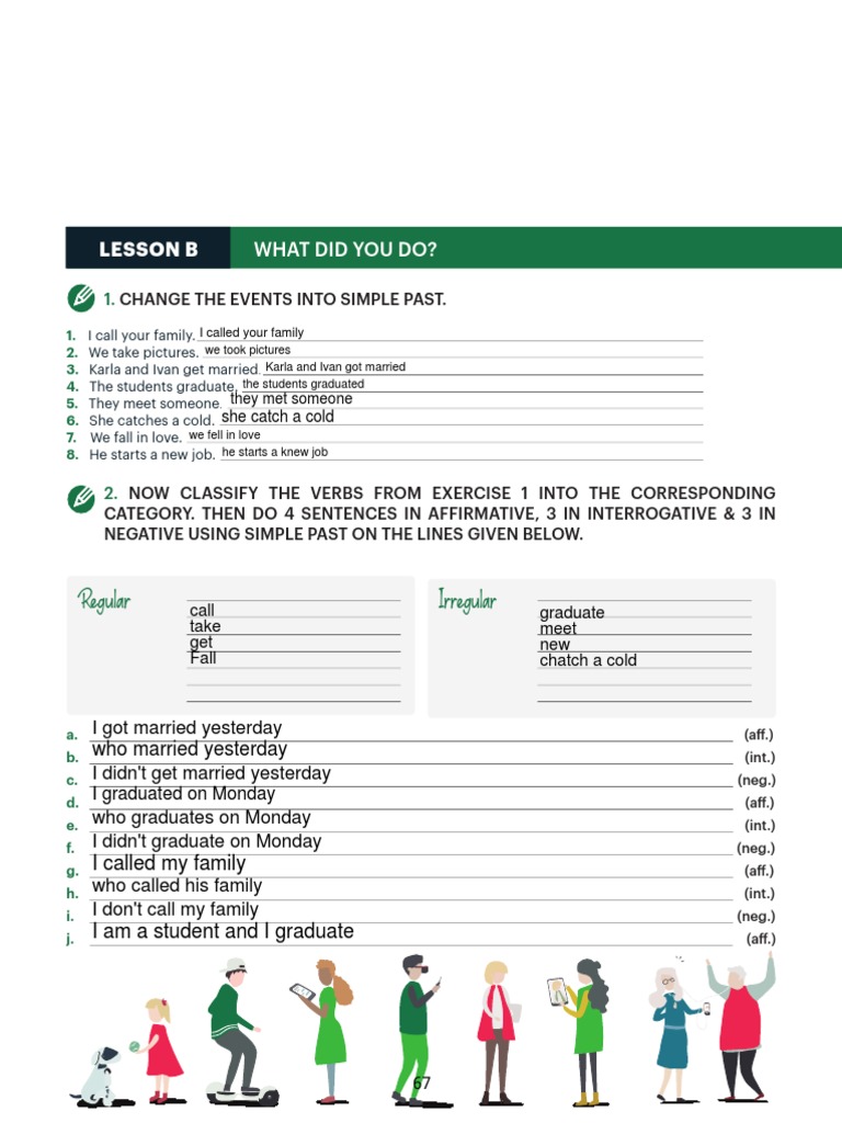 WB Unit 10 Lesson B | PDF | Language Mechanics | Grammar