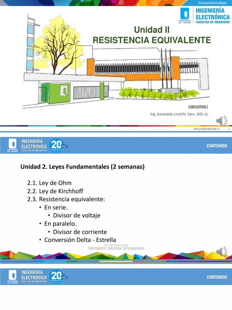 Clase 2 PT 2 | PDF | Resistencia Eléctrica y Conductancia | Resistor