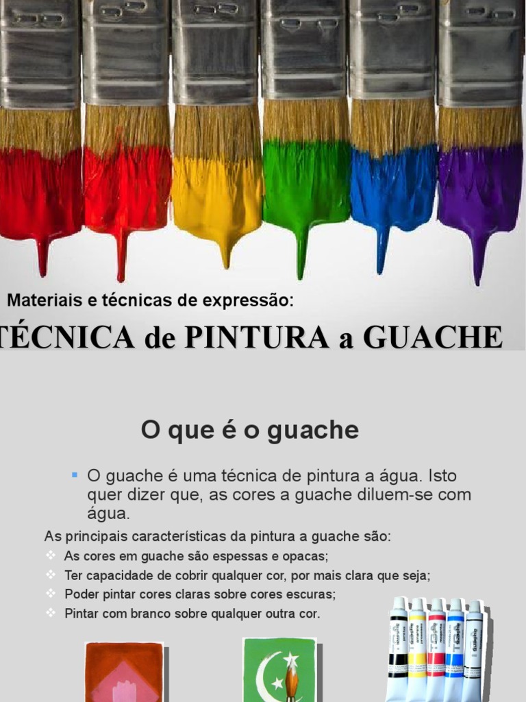 Tecnica de Pintura A Guache | PDF | Cor | Pinturas
