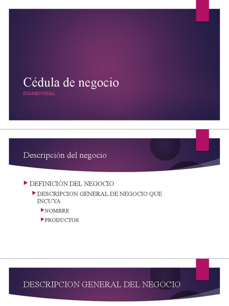 Cédula de Negocio | PDF | Business | Mercado (economía)
