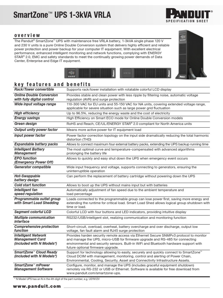 UPS - 1 - 3kVA - VRLA - Spec Sheet | PDF | Power Inverter | Electrical ...