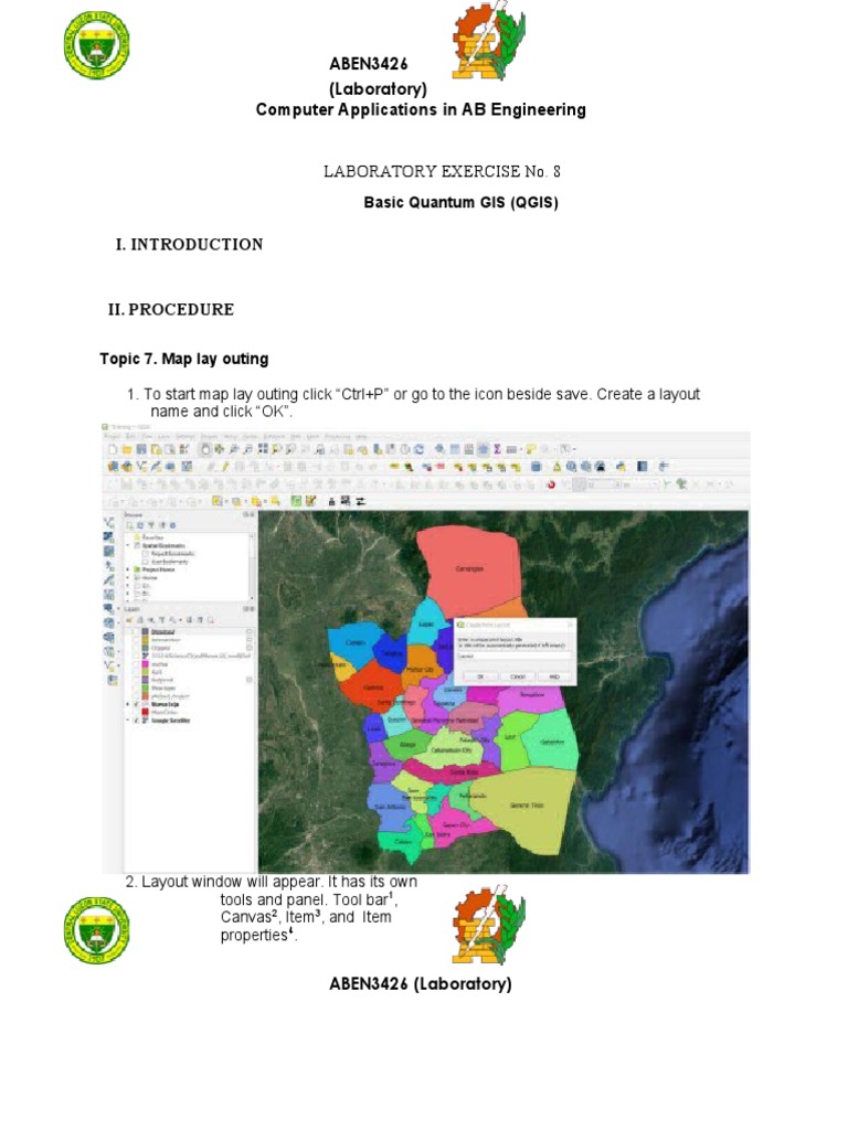 Laboratory 8 - BAsic QGIS | PDF | Icon (Computing) | Map