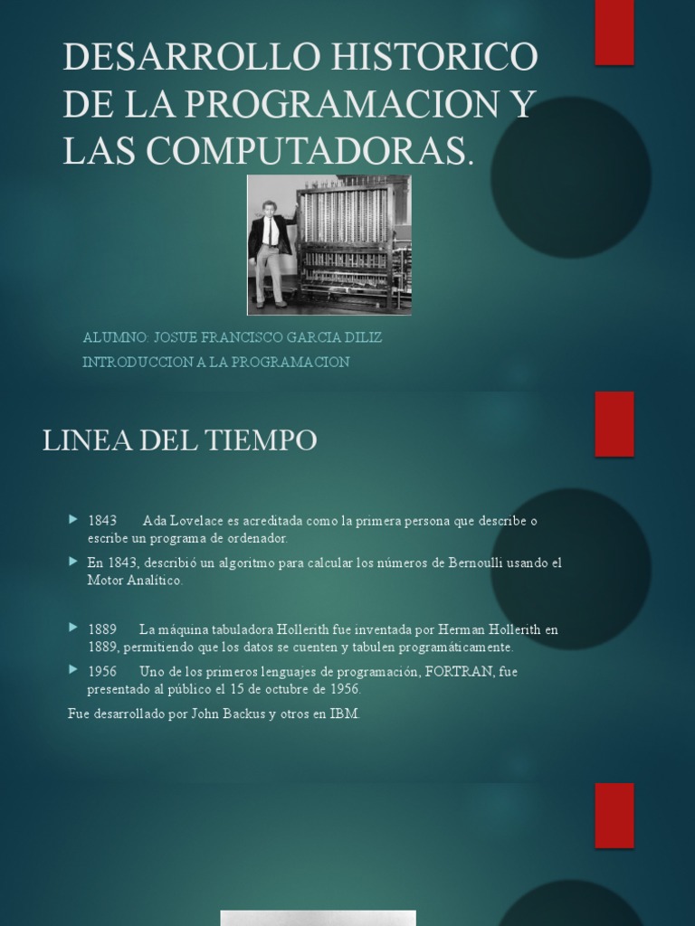 Desarrollo Historico de La Programacion y Las Computadoras | Descargar gratis PDF | Programación ...