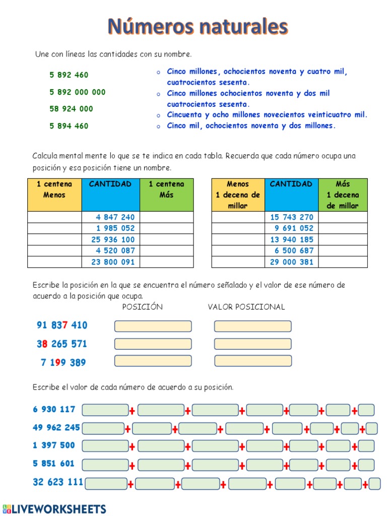 Valor Posicional de Números para Niños | PDF