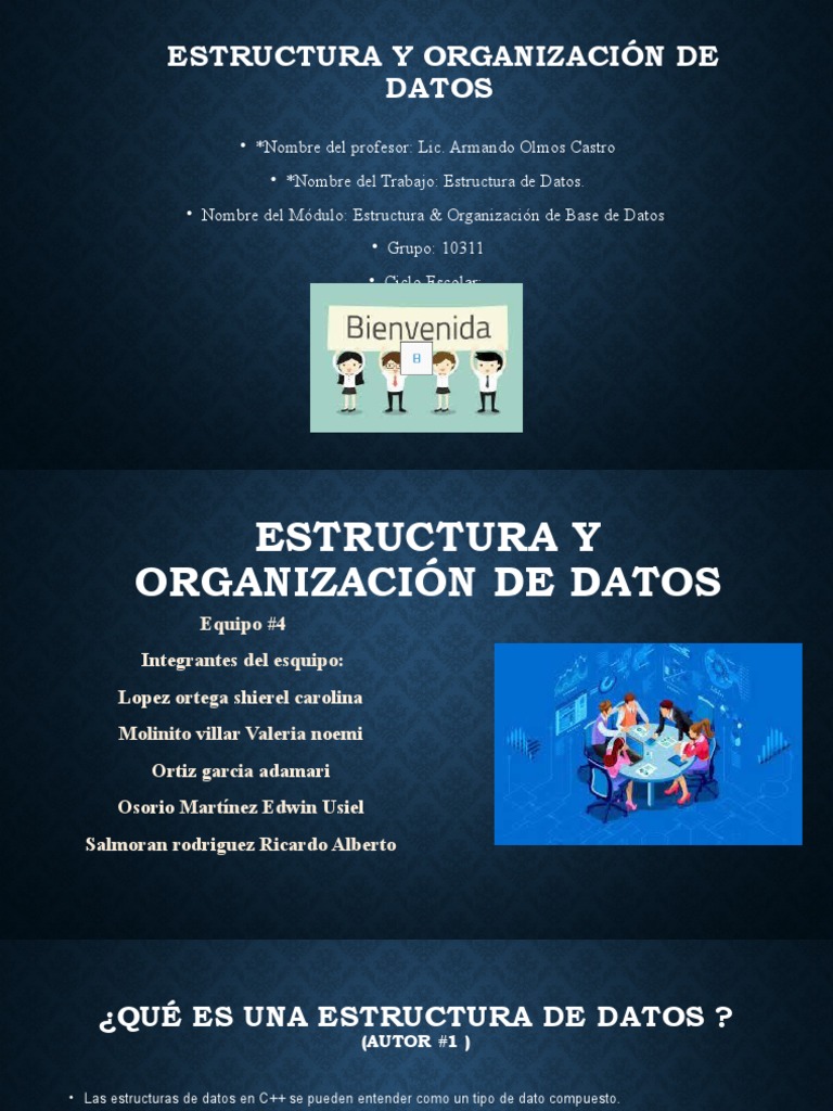 Estructura y organización de datos: Resumen de los conceptos clave | PDF | Estructura de datos ...