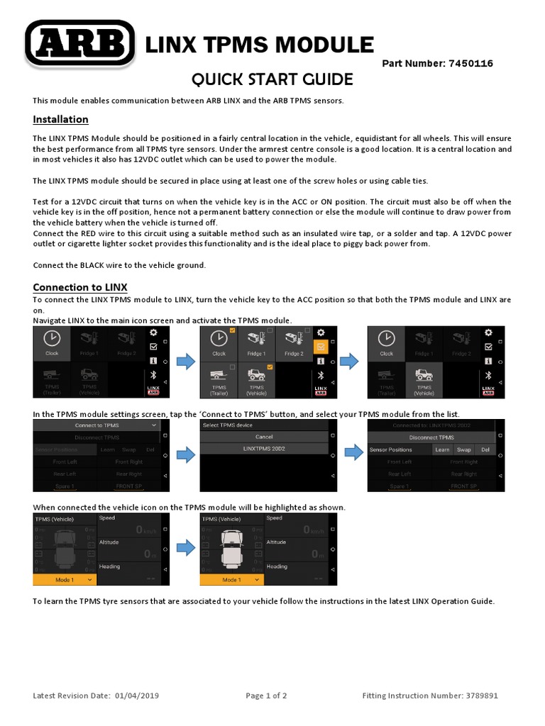 Connecting and Setting Up the LINX TPMS Module | PDF | Radio ...