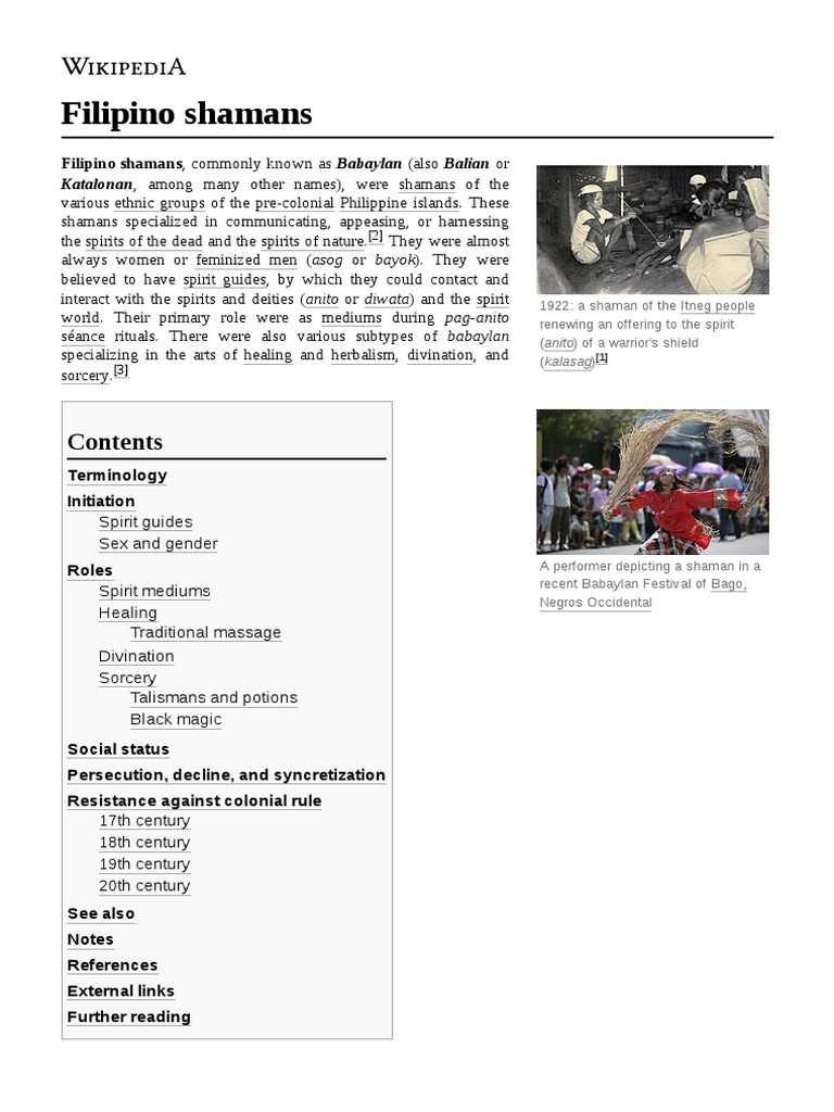 Filipino Shamans | PDF | Cultural Anthropology | Folklore