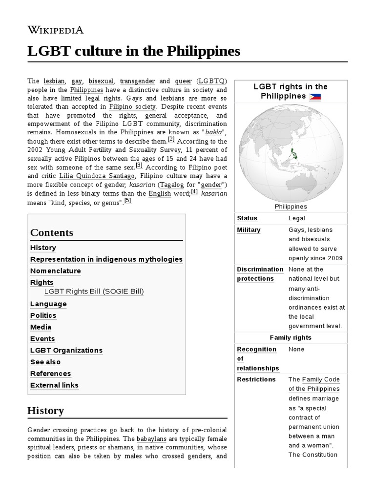 LGBT Culture in The Philippines | PDF | Lgbt | LGBTQIA+ Studies