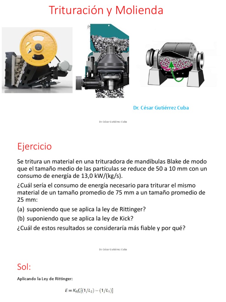 Trituración y Molienda | PDF | Molino (molienda)