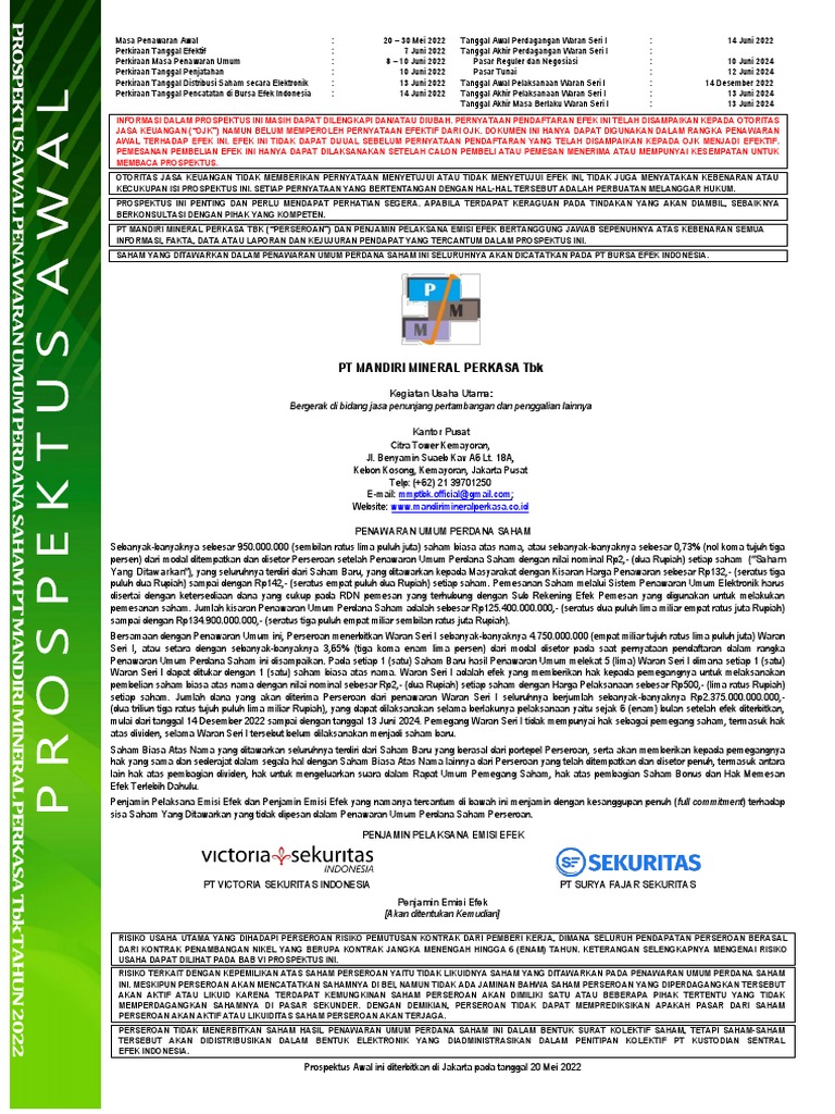 Prospektus Awal IPO NPII | PDF