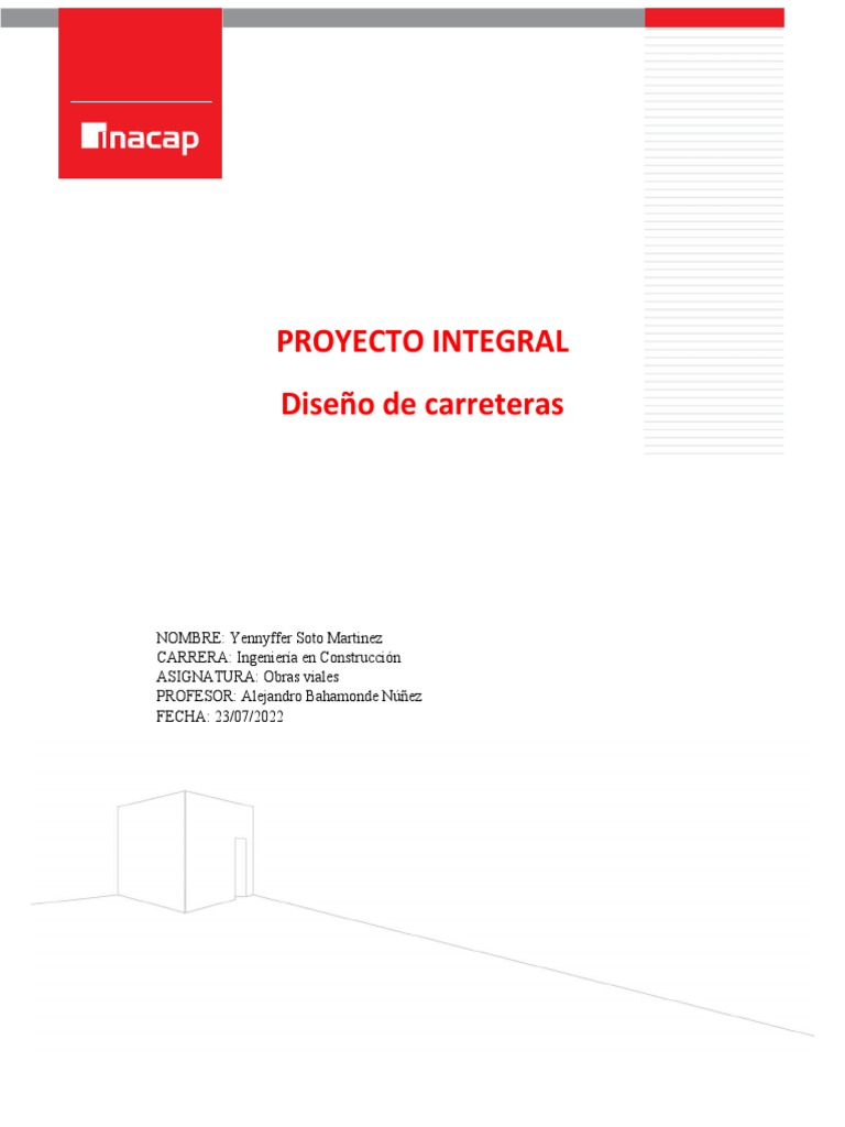 Proyecto Obras Viales | PDF | Ingeniero civil | Diseño