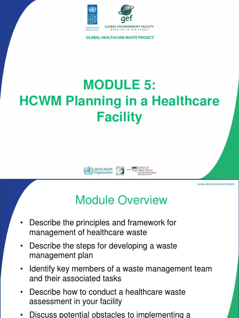 Healthcare Waste Management Planning Guide | PDF | Health Care | Waste ...