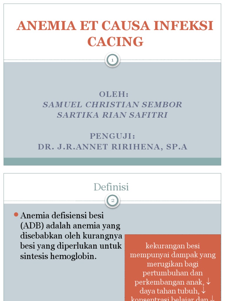 Anemia Et Causa Infeksi Cacing | PDF