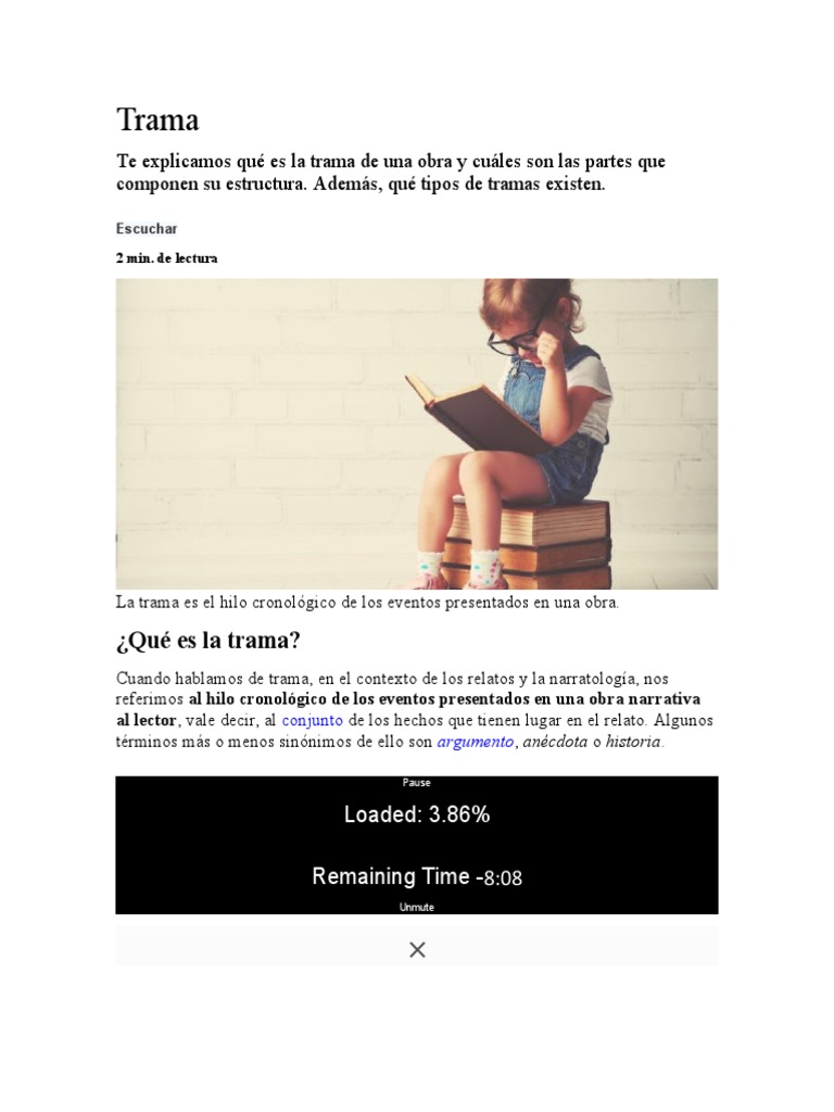 Trama: ¿Qué Es La Trama? | PDF | Narración | Narrativa