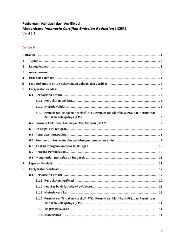03 Pedoman Validasi Dan Verifikasi ICER | PDF