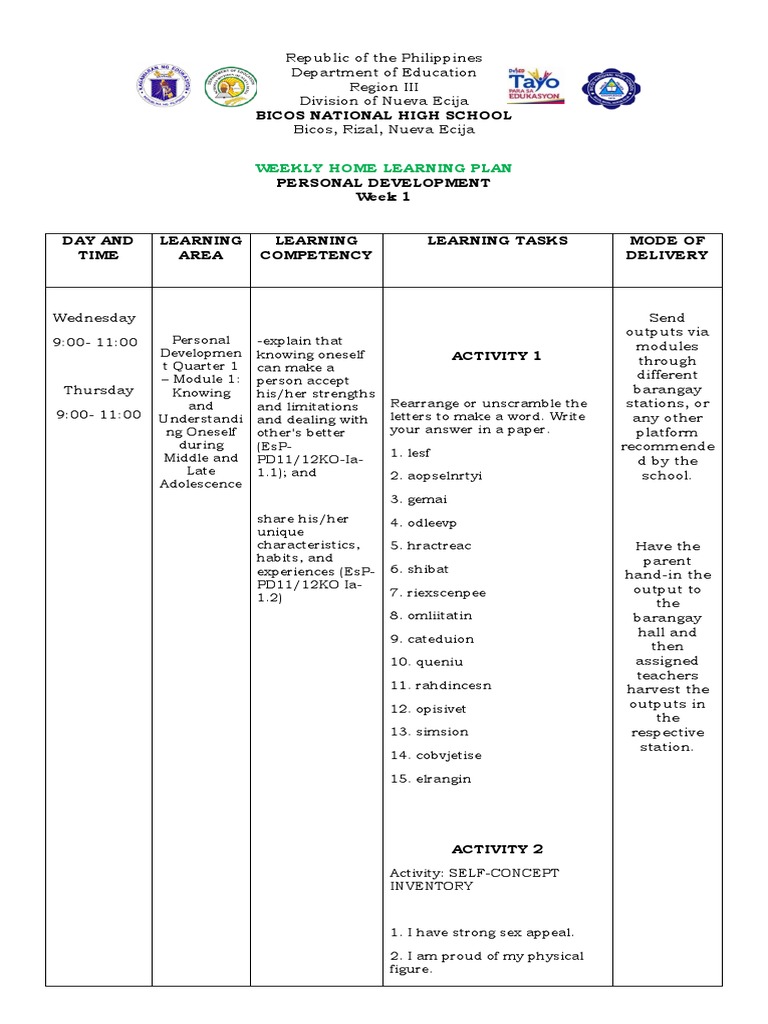WHLP PERDEV MODULE 1 | PDF | Cognitive Psychology | Cognitive Science