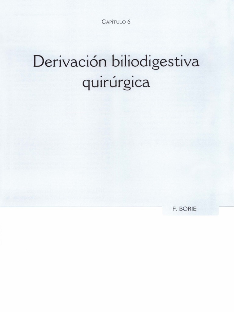 Cap Tulo 6 - Derivaci N Biliodigestiva Quir R - 2007 - Cirug A de Las V As Bilia | PDF | Bilis ...