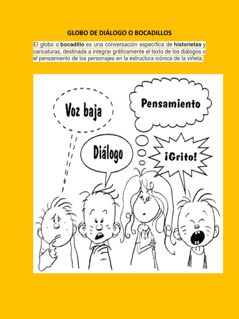 Globo de Diálogo o Bocadillos y Cartucho o Cartela | PDF