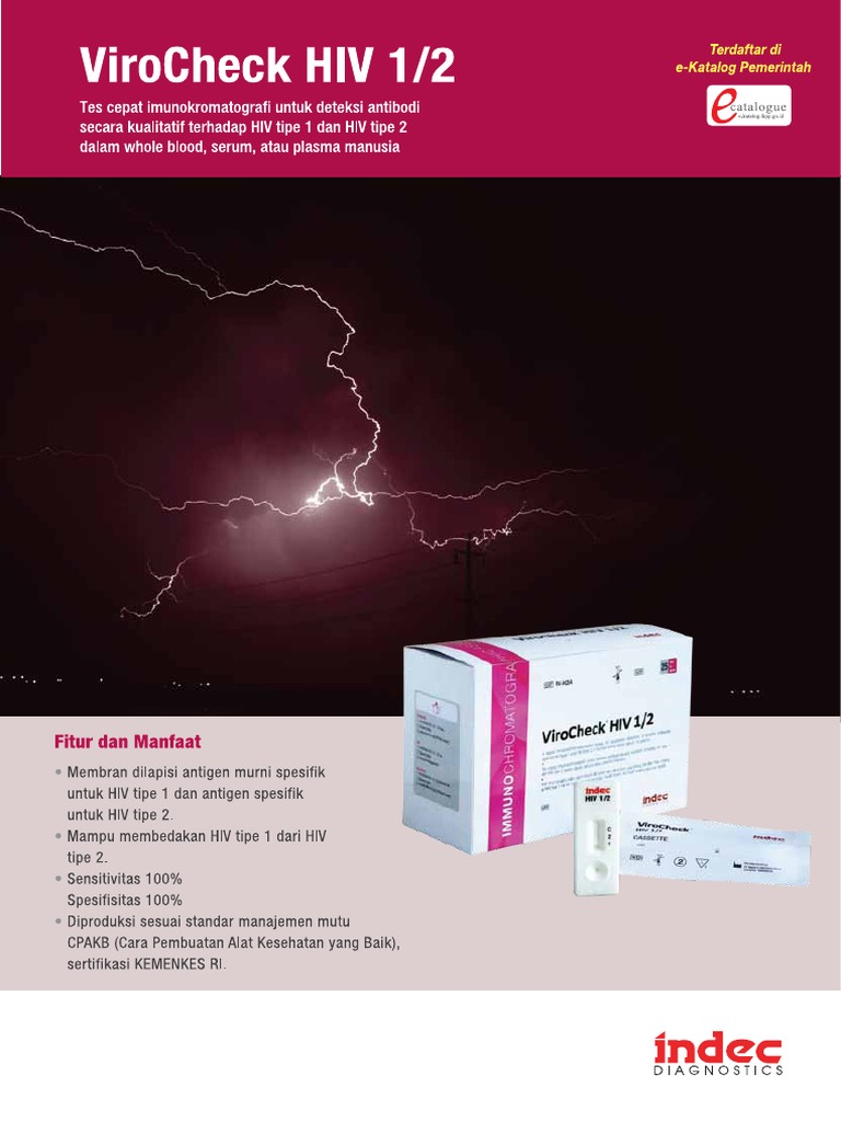 Brosur Virocheck HIV 1-2 | PDF