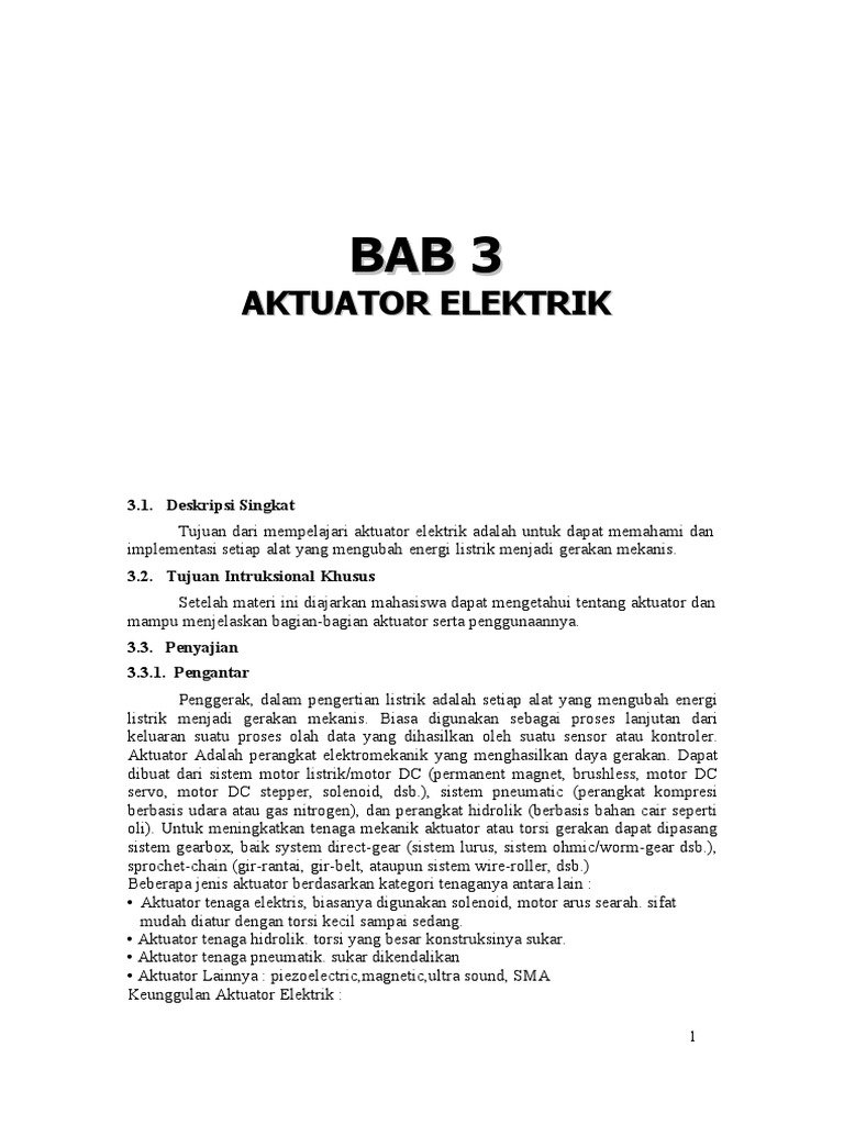 Panduan Lengkap Aktuator Elektrik | PDF | Teknologi & Rekayasa