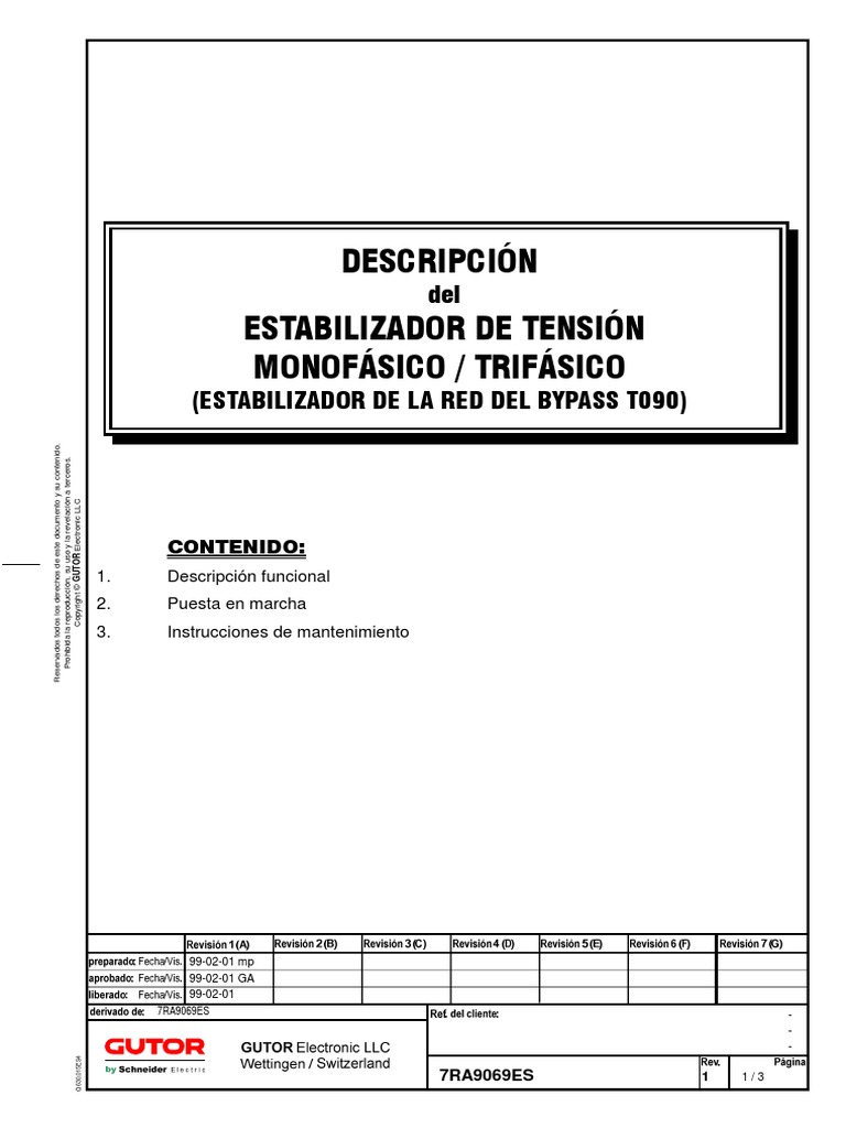 Estabilizador de By-Pass Ups | PDF | Transformador | Equipo