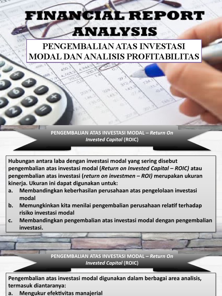 Pengembalian Atas Investasi Modal | PDF | Pengelolaan Keuangan & Uang