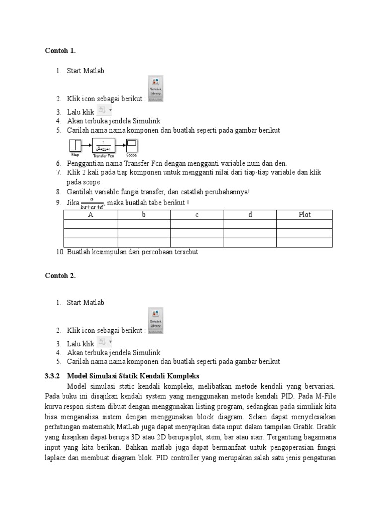 Simulasi PID dan Transfer Fungsi di Matlab | PDF | Komputer