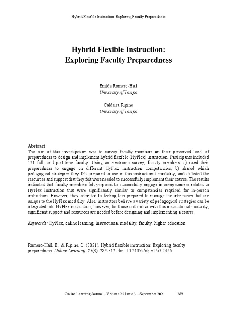 Related Study 7 Hyflex Learning Pdf Learning Distance Education