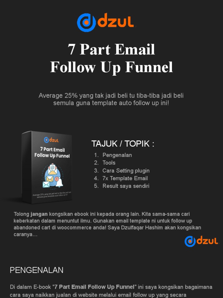 7 Part Email Follow Up Funnel | PDF