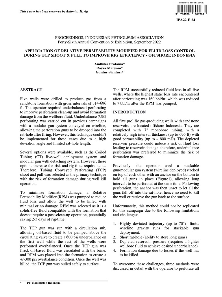 Ipa22 e 24 | PDF | Casing (Borehole) | Petroleum Reservoir