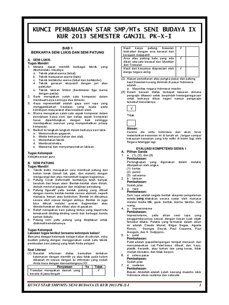 Kunci SBK Ix K13 Pk-X-I. | PDF
