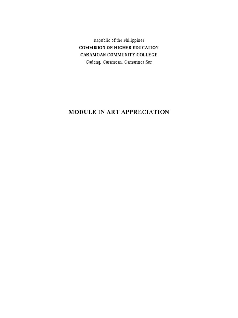 Module in Art Appreciation Lesson 1 and 2 | PDF | Experience | Reality