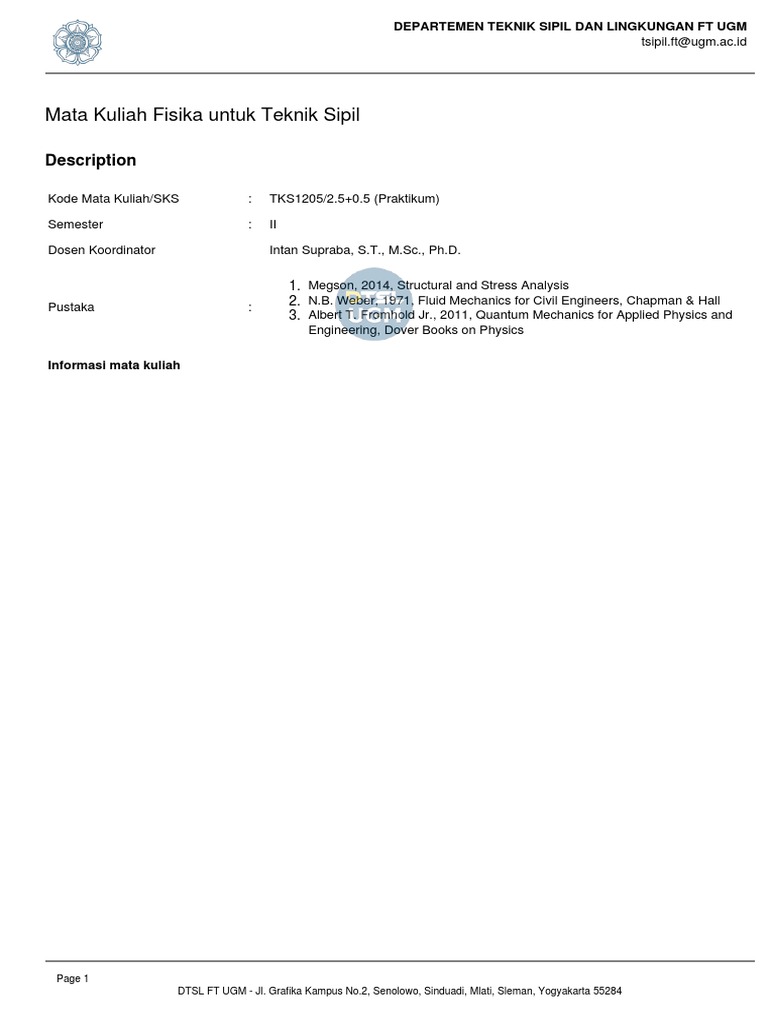 Materi Dasar Fisika untuk Teknik Sipil | PDF