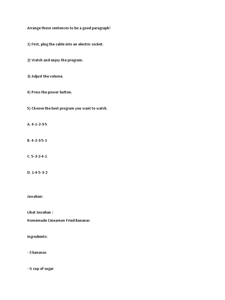Soal Procedure Text | PDF | Kebab | Cooking