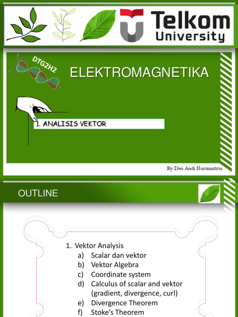 01 - ELEKTROMAGNETIKA - DNN - Analisis Vektor | PDF | Metode & Bahan Ajar