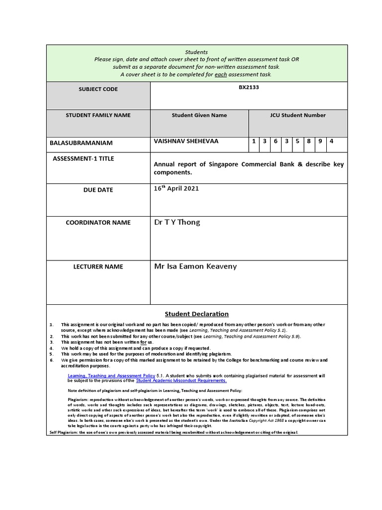 DBS Bank Report Assessment | PDF | Loans | Mortgage Loan