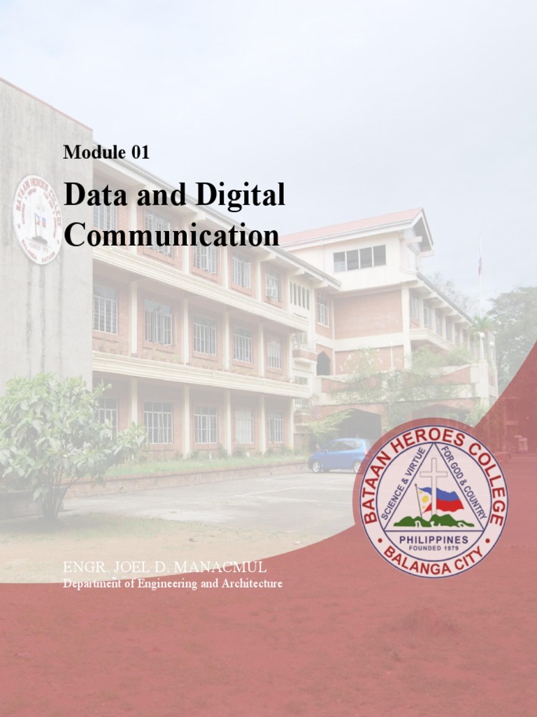 Data and Digital Communication - Module 01 | PDF | Computer Network | Modulation