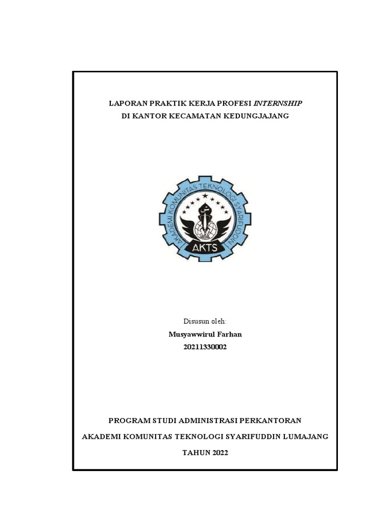 Laporan PKP Internship Farhan | PDF