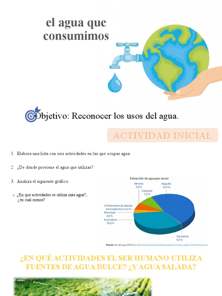 Usos Del Agua 5° | PDF | Agua | Agua dulce
